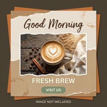 Free Coffee Shop Social Media Templates & Post Ideas | WoopSocial